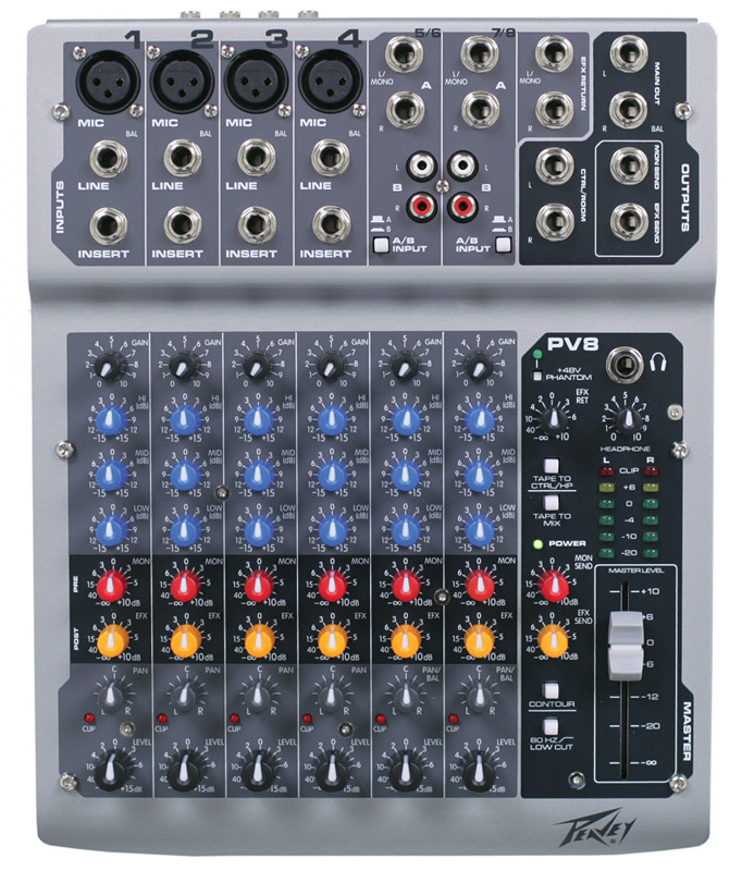 Peavey PV8 Compact Mixer - Meetmusic.com